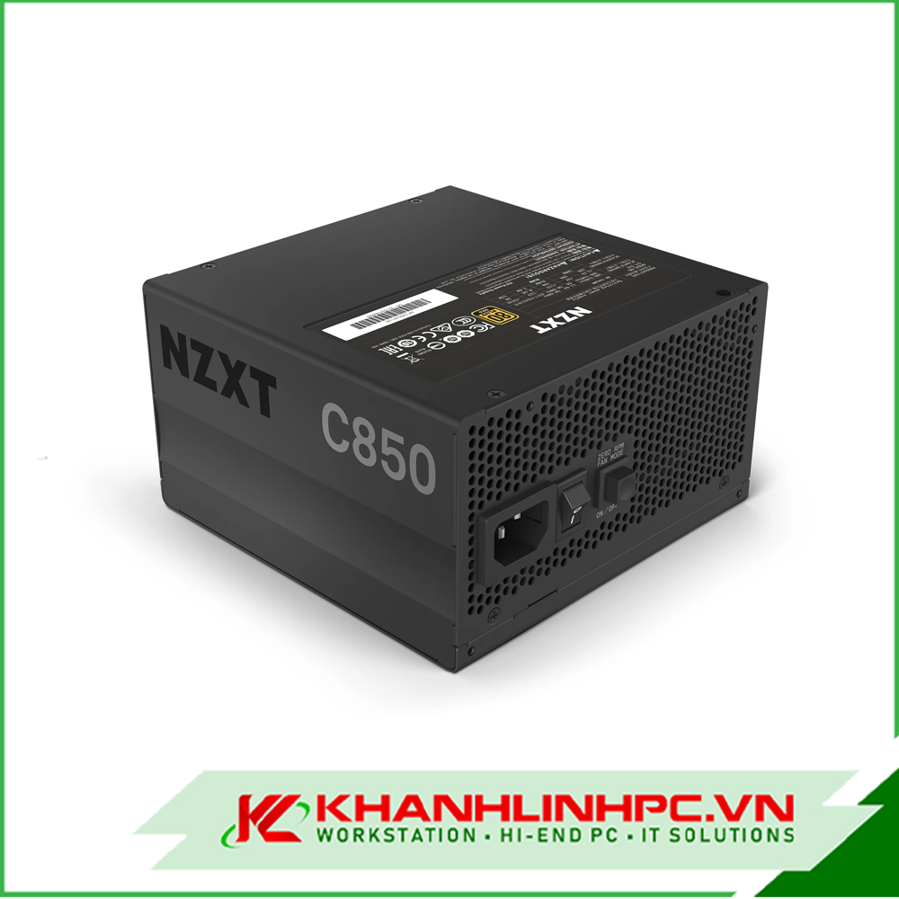 nguồn nzxt c850w-80 plus gold-full modular